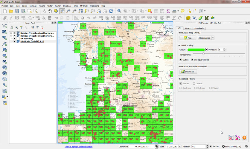 NBN Atlas tool for QGIS - National Biodiversity Network