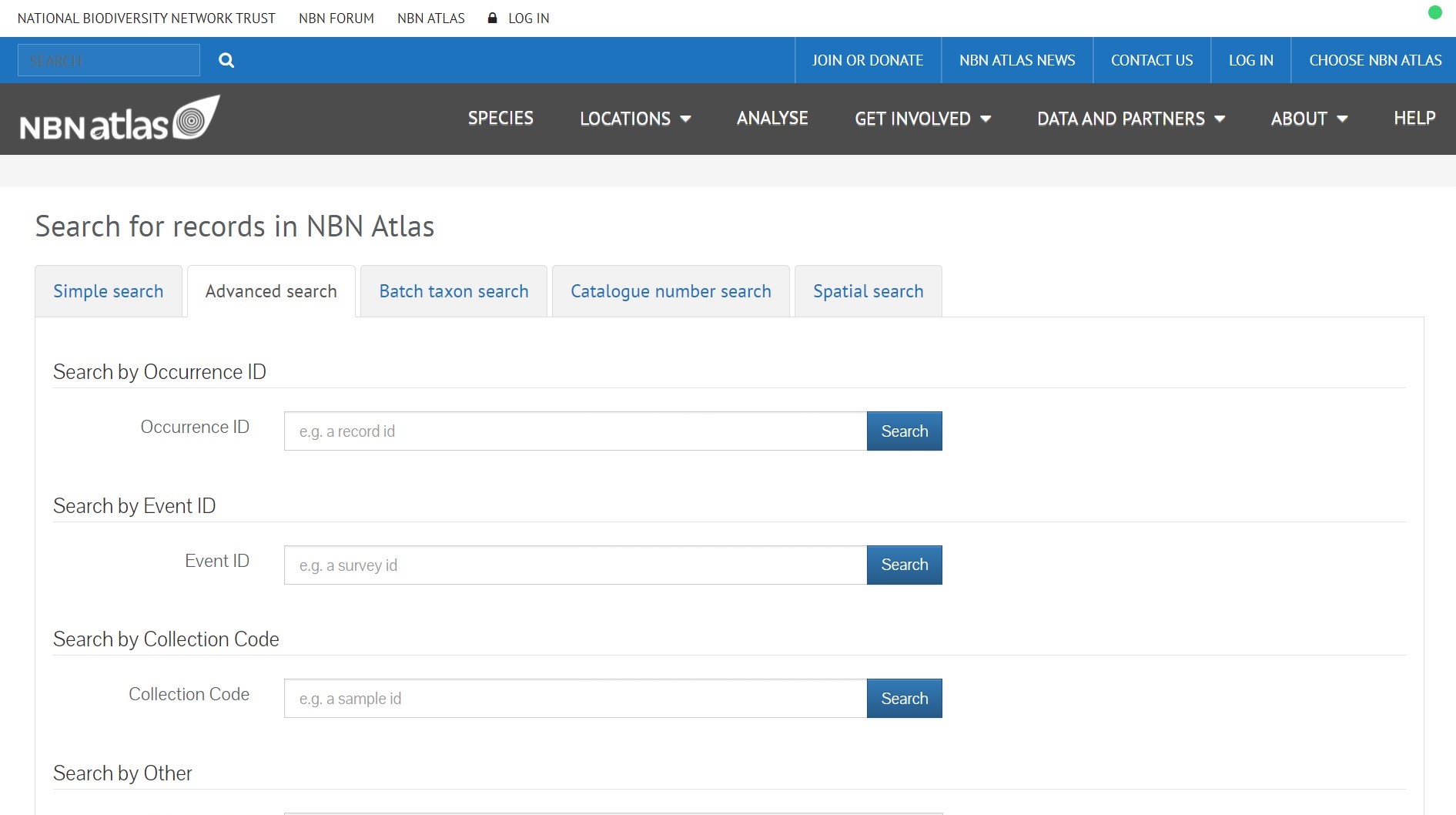 Improvements to the NBN Atlas Advanced Search - National Biodiversity ...